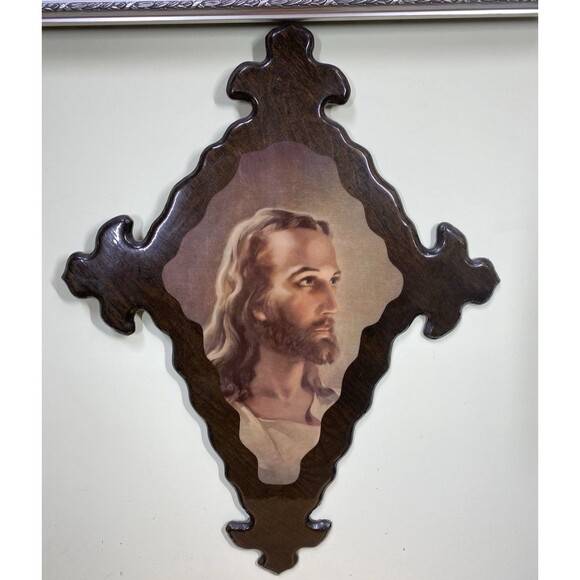 Unbranded | Wall Decor | Vintage Jesus Christ Portrait Lacquered Wooded ...